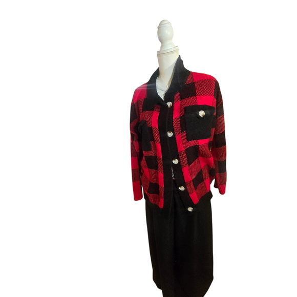 No Brand | Sweaters | Cabin Core Lumberjack Plaid Shacket Sweater ...